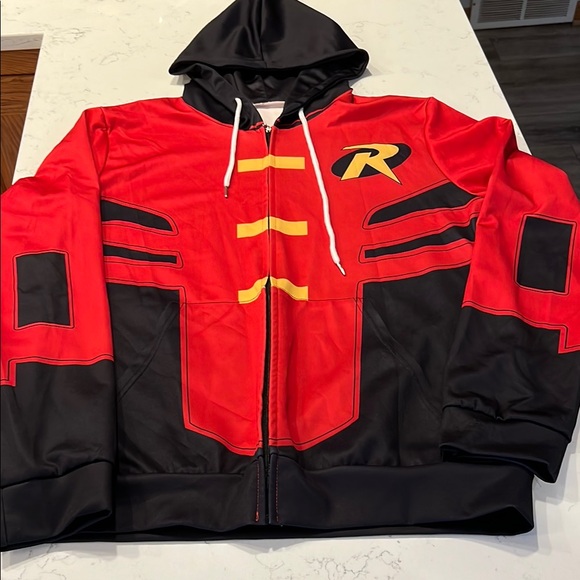 Unbranded | Jackets & Coats | Robin Cosplay Red And Black Hooded Jacket ...